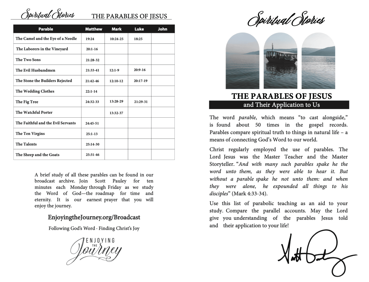 FREE Parables of Jesus Study Guide - Enjoying the Journey FREE Parables of Jesus Study Guide - Enjoying the Journey